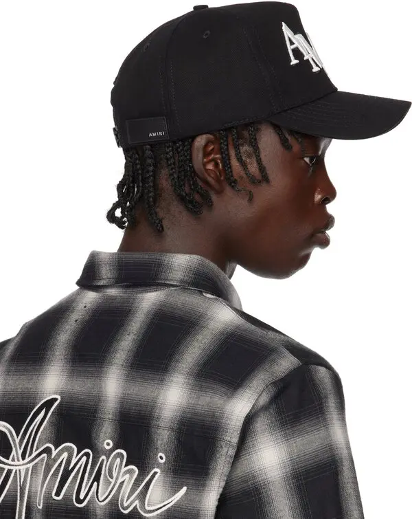 Amiri Staggered Canvas Cap - Black White | Editorialist